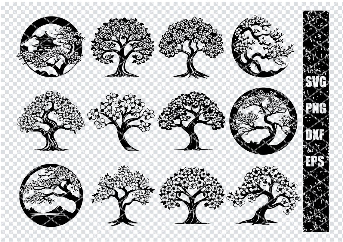 CHERRY BLOSSOM SVG, Cherry Tree Svg Files for Cricut, Cherry Branch ...