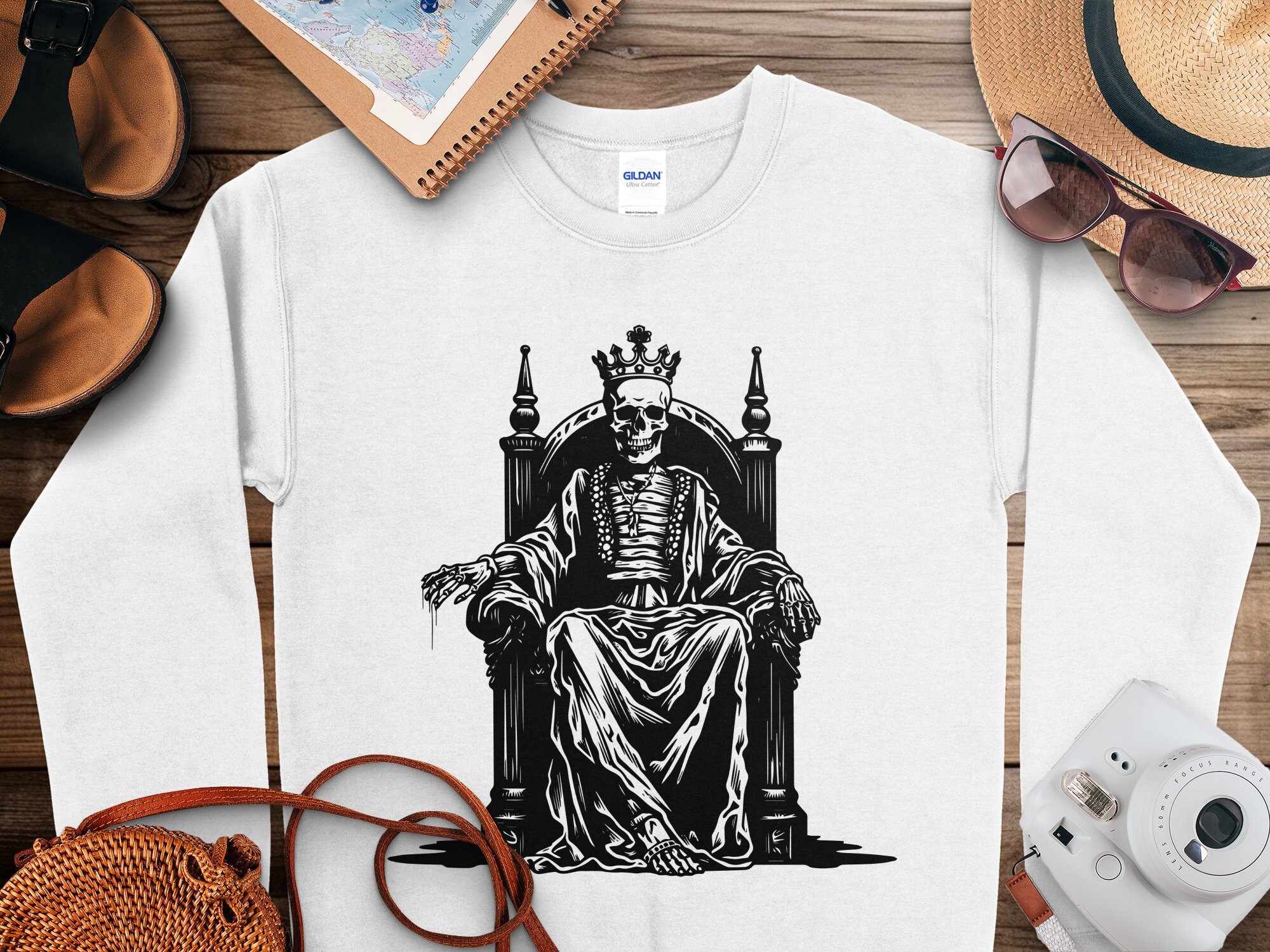 KING SKELETON SVG, Crowned Skeleton King Svg Files for Cricut, Noble ...