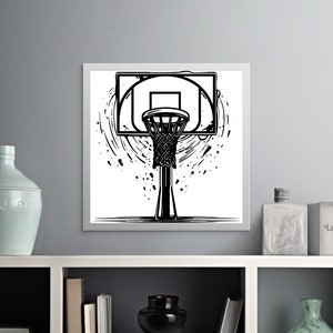 BASKETBALL HOOP SVG, Basketball Rim Net Svg Files for Cricut, Slam Dunk ...