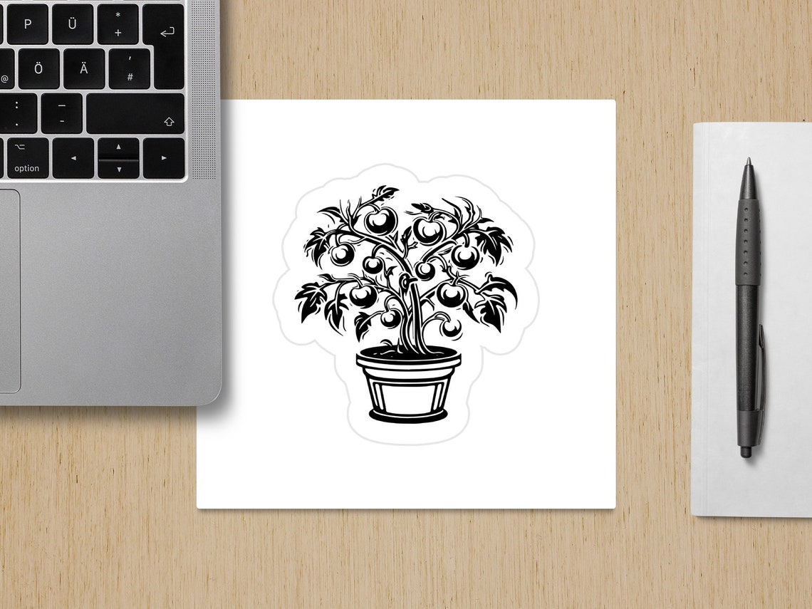 TOMATO PLANT SVG, Tomato Fruit Svg Files for Cricut, Tomato Plant in ...
