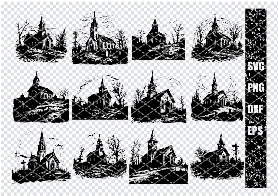 OLD GOTHIC CHURCH Svg, Medieval Church Svg Files for Cricut, Victorian ...