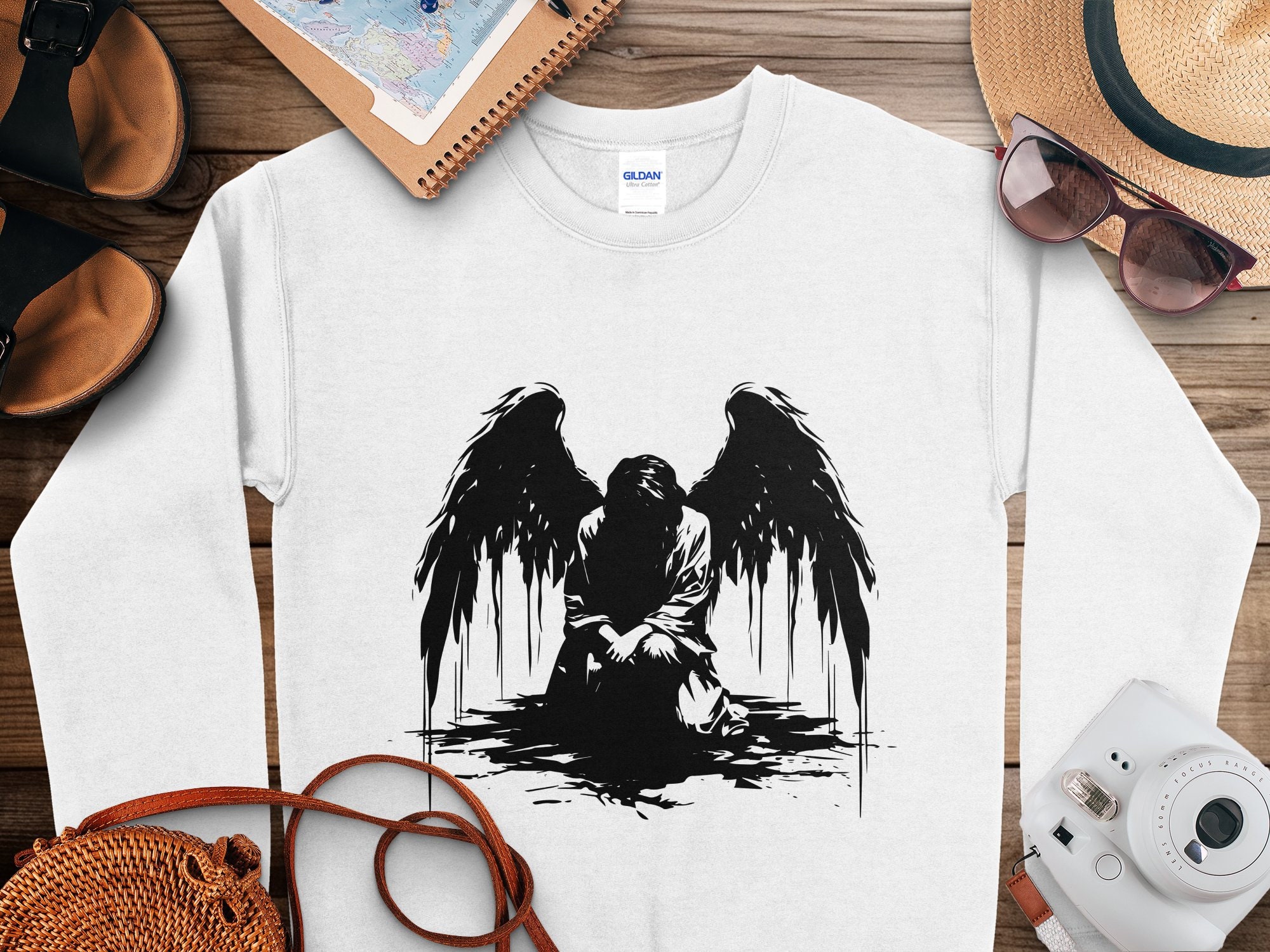 GRIEVING ANGEL SVG, Weeping Angel Svg Files for Cricut, Sad Angel ...