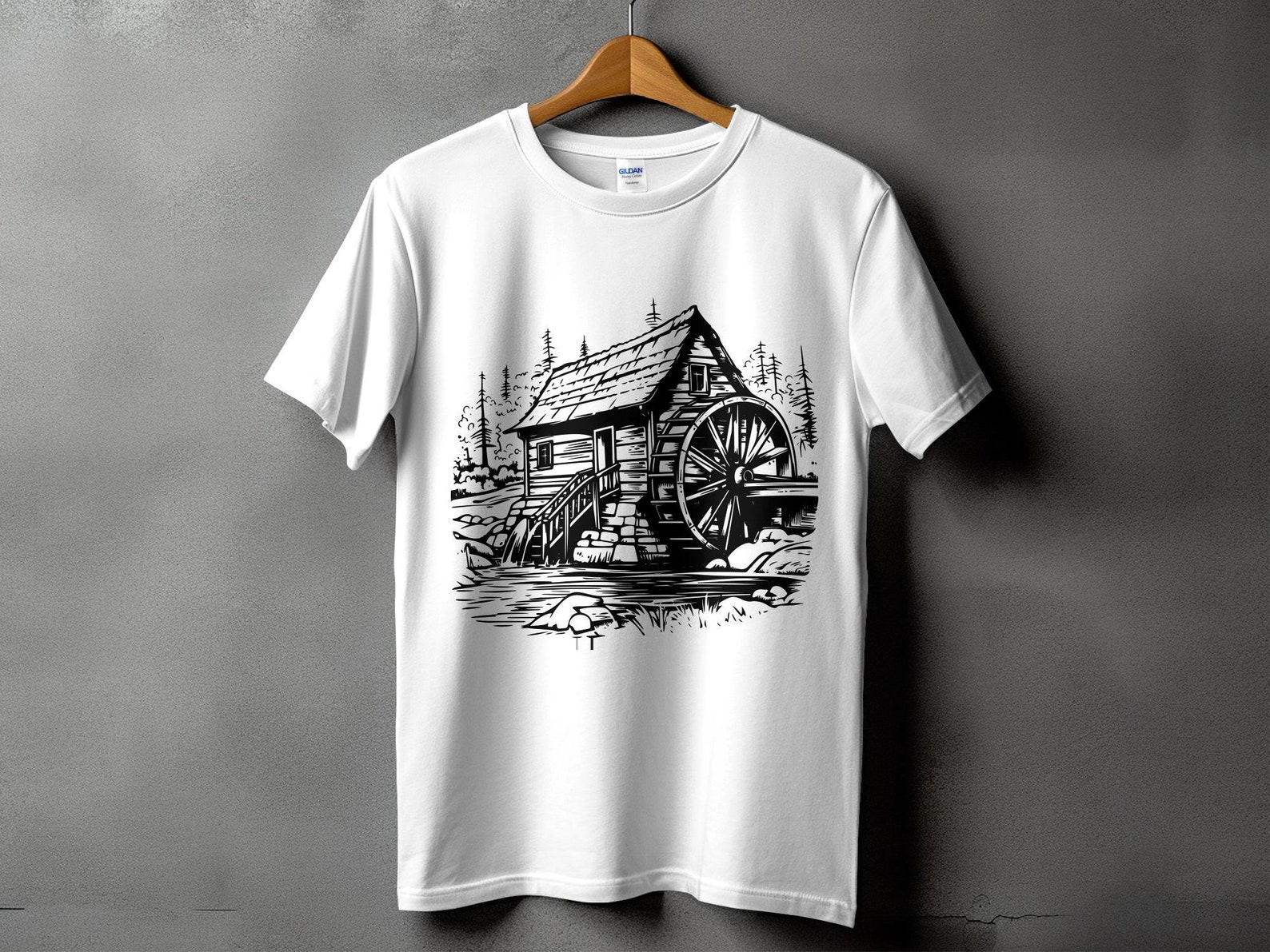 WATERWHEEL MILL SVG, Waterwheel Hydropower Svg Files for Cricut, Rustic ...