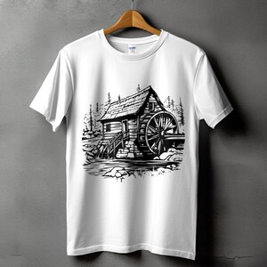 WATERWHEEL MILL SVG, Waterwheel Hydropower Svg Files for Cricut, Rustic ...