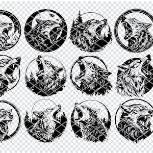 ALPHA WOLF HOWL Svg, Wild Wolf Howl Svg Files for Cricut, Wolf Predator ...