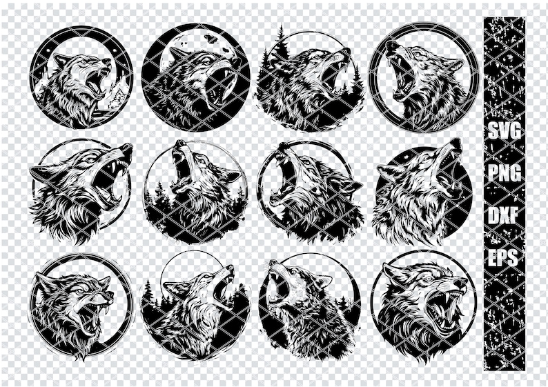 ALPHA WOLF HOWL Svg, Wild Wolf Howl Svg Files for Cricut, Wolf Predator ...