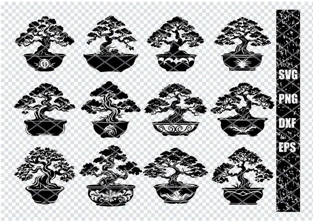 BONSAI SVG, BONSAI Miniature Tree Svg Files for Cricut, Bonsai Clipart ...