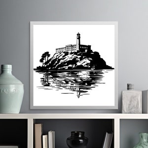 ALCATRAZ PRISON ISLAND Svg, the Rock Federal Penitentiary Svg Files for ...