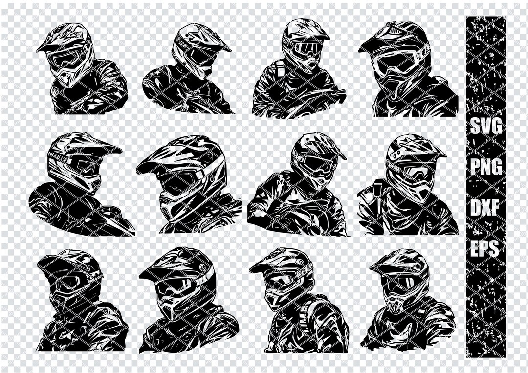 DIRT BIKE HELMET Svg, Motocross Helmet Svg Files for Cricut, Enduro ...