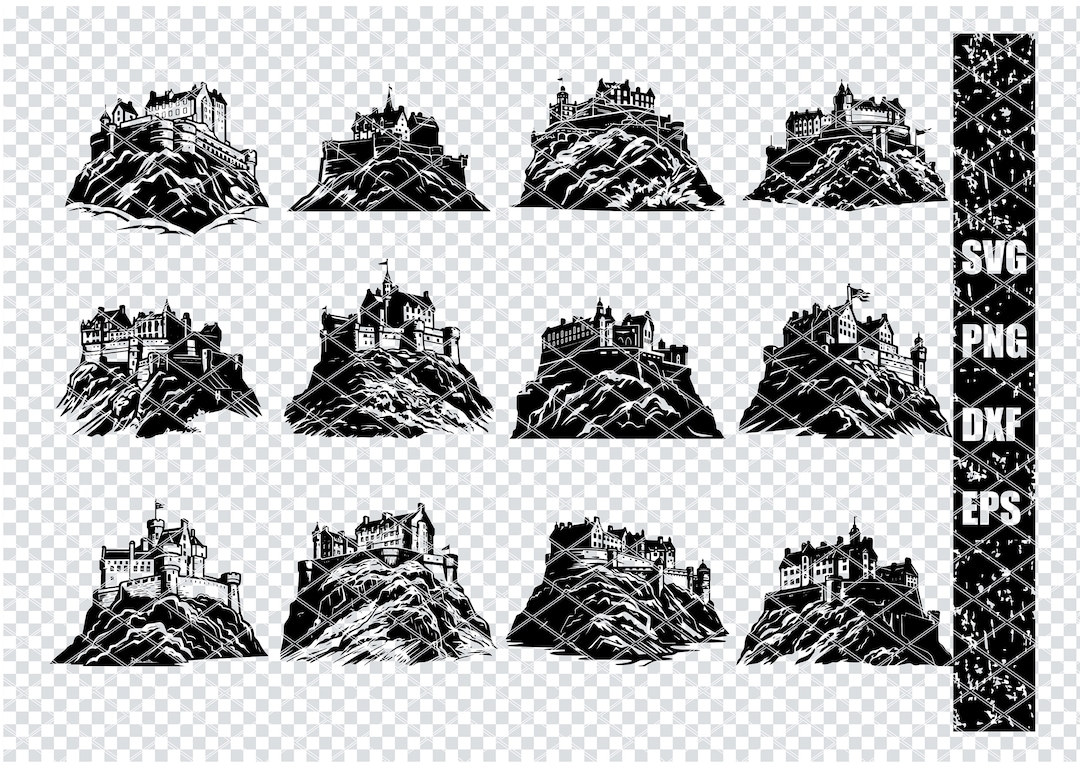 EDINBURGH CASTLE SVG, Edinburgh Castle Svg Files for Cricut, Scottish ...