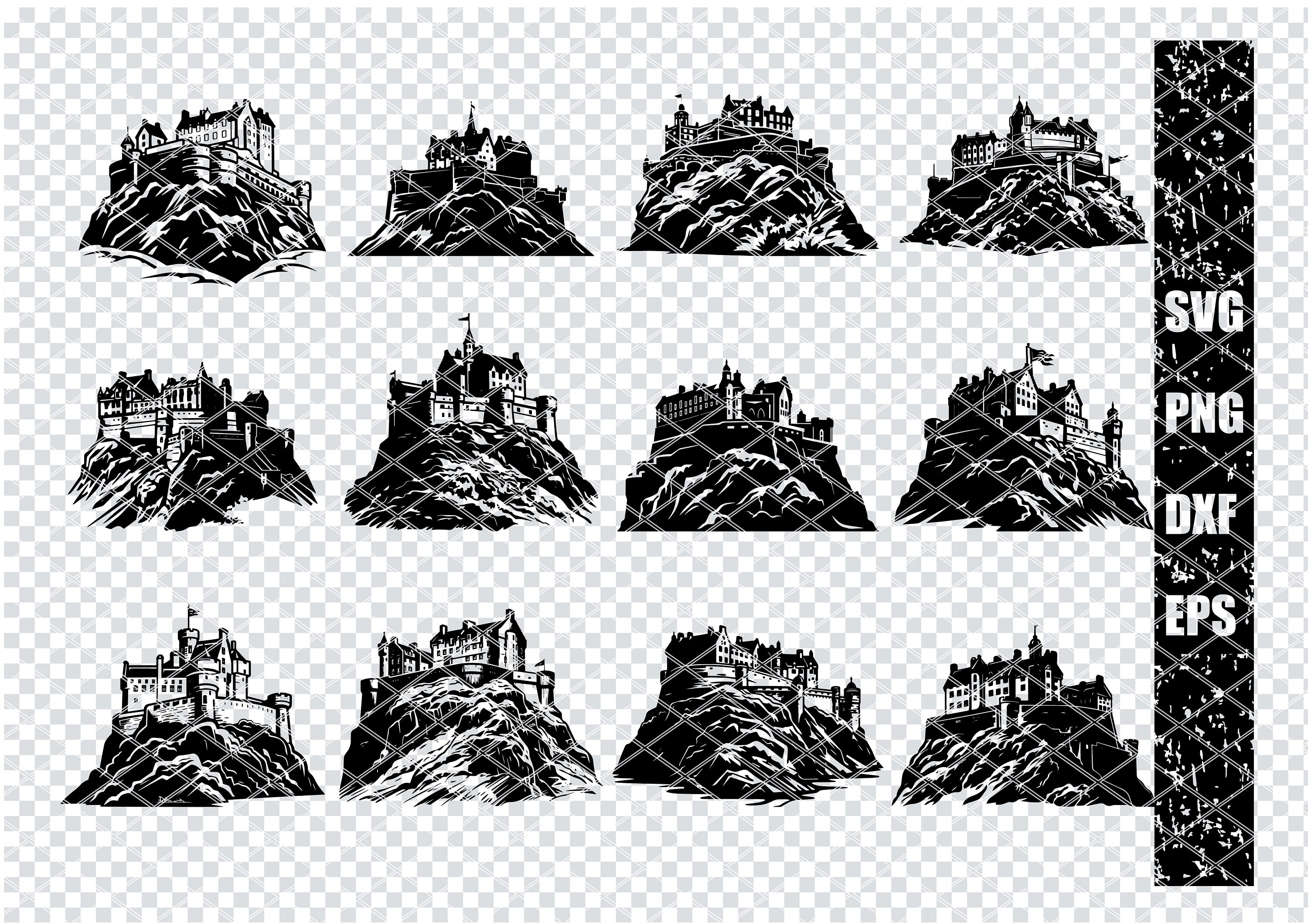 EDINBURGH CASTLE SVG, Edinburgh Castle Svg Files for Cricut, Scottish ...