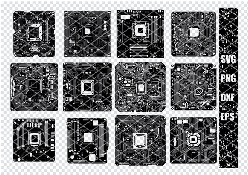 PCB CIRCUIT BOARD Svg, Circuit Motherboard Svg Files for Cricut ...