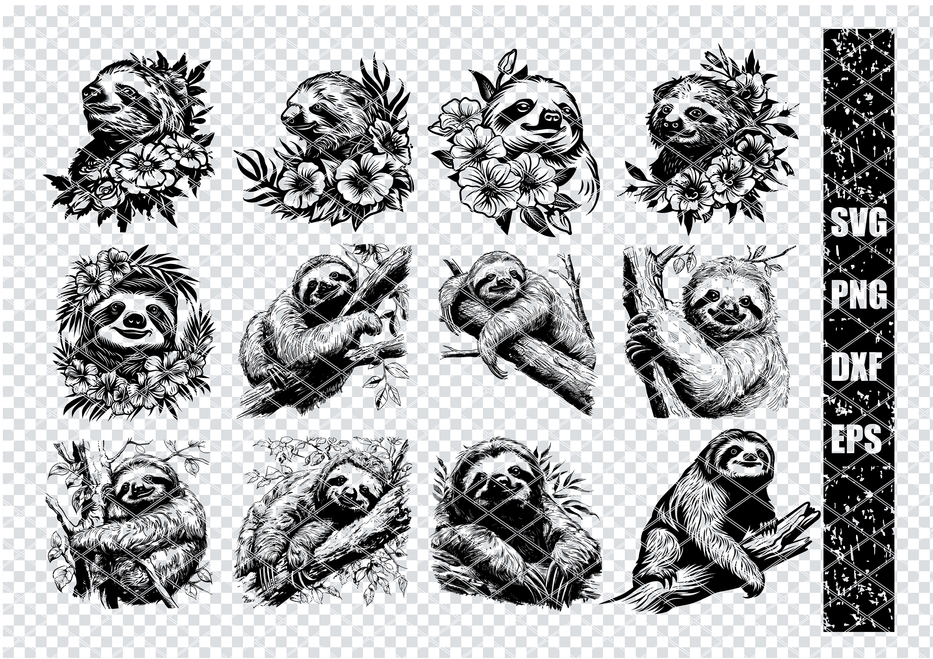 SLOTH SVG, SLOTH Svg Files for Cricut, Sloth Clipart, Laser Cut Files ...