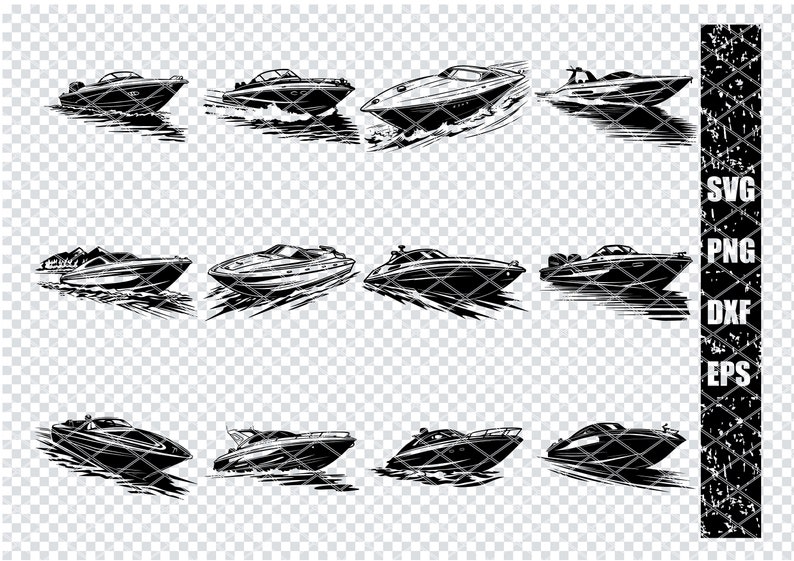 SPEEDBOAT POWERBOAT SVG, Speedboat Racing Svg Files for Cricut, Fishing ...