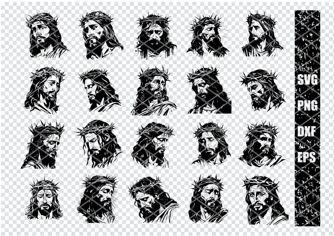 WOUNDED JESUS CHRIST Svg, Jesus Christ With Thorns Svg Files for Cricut ...