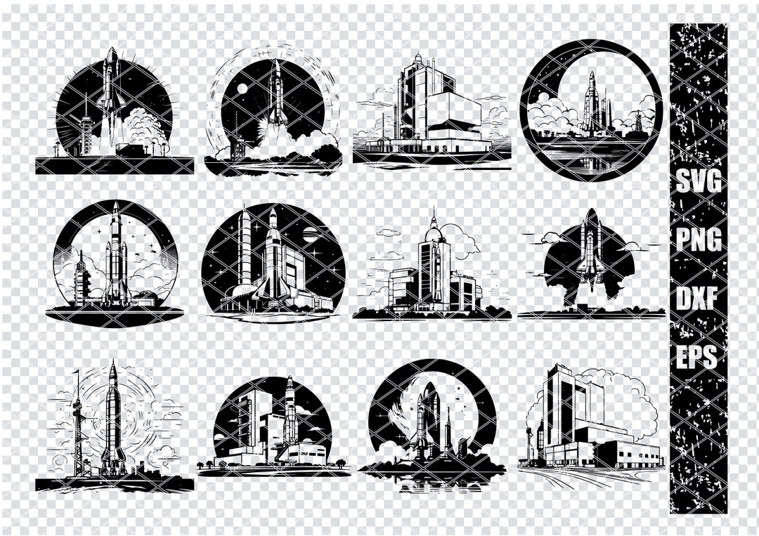 NASA KENNEDY Space CENTER Svg, Space Center Launch Svg Files for Cricut ...