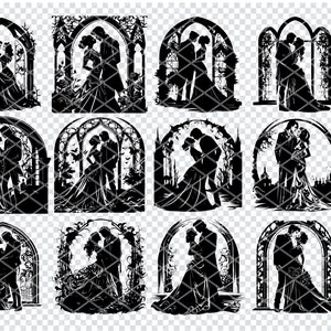 GOTHIC COUPLE WEDDING Svg, Gothic Victorian Wedding Svg Files for ...