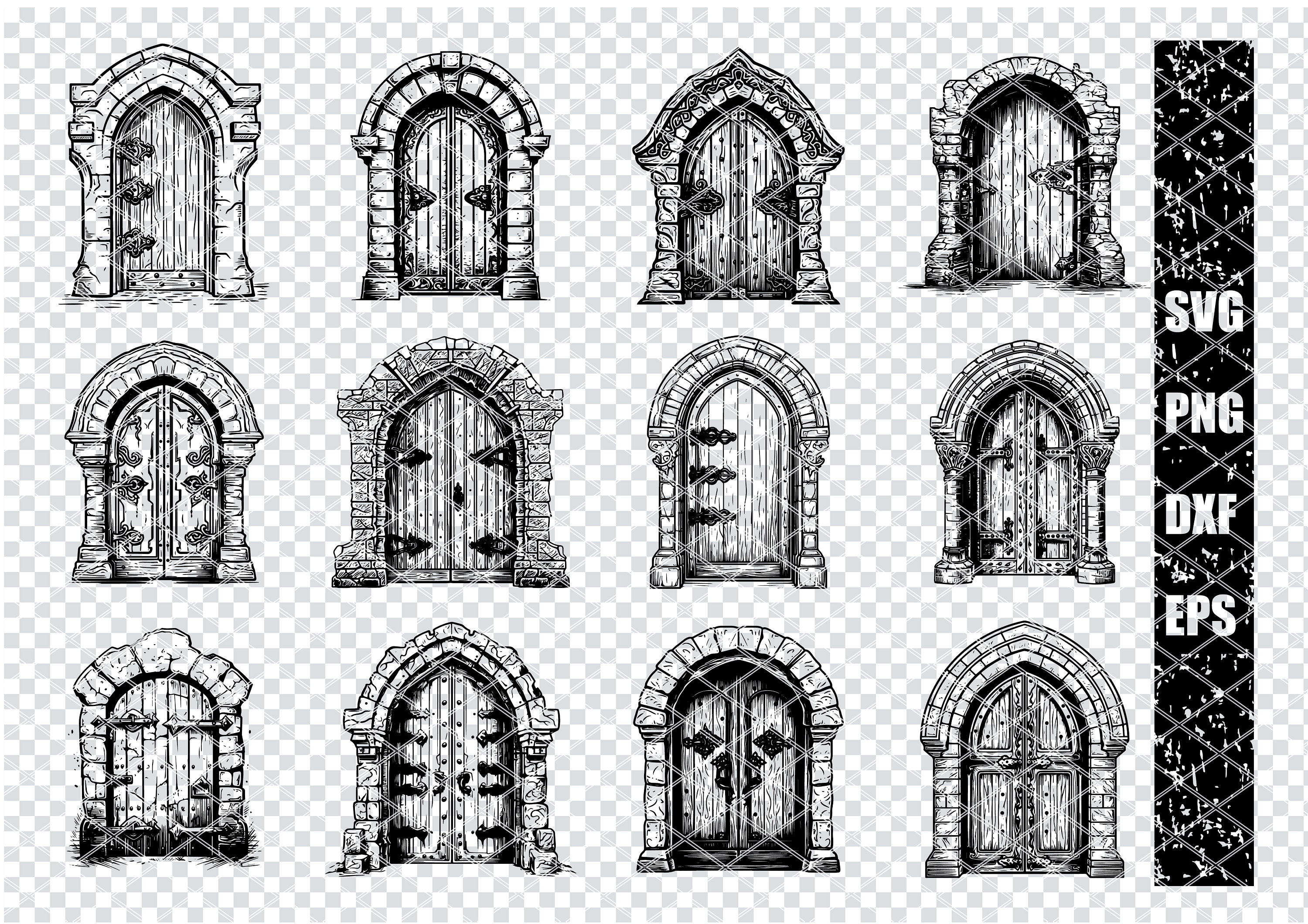 ANCIENT MEDIEVAL DOOR Svg, Middle Age Door Svg Files for Cricut, Gothic ...