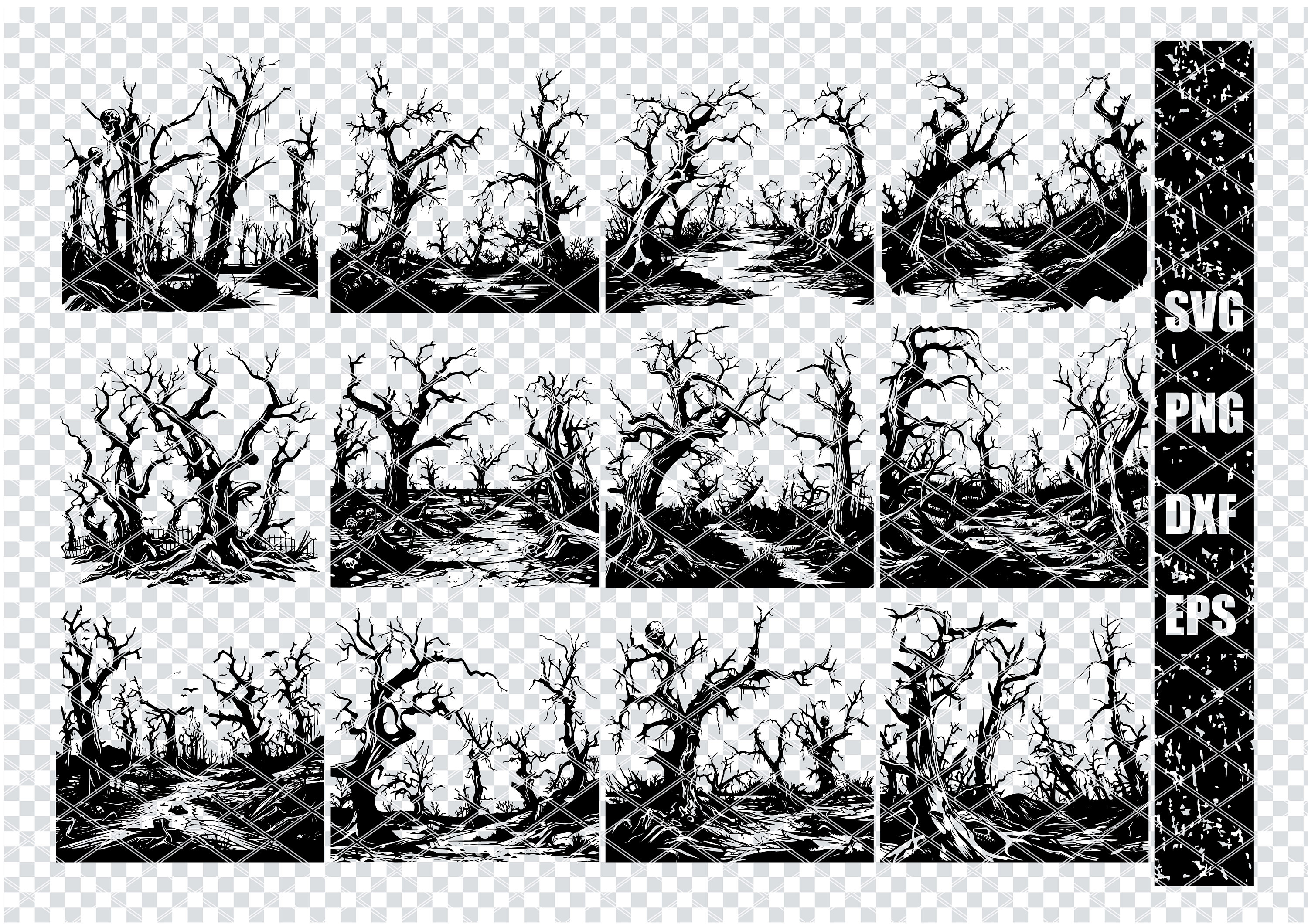 DEAD ROTTEN TREES Svg, Wildfire Rotten Trees Svg Files for Cricut ...