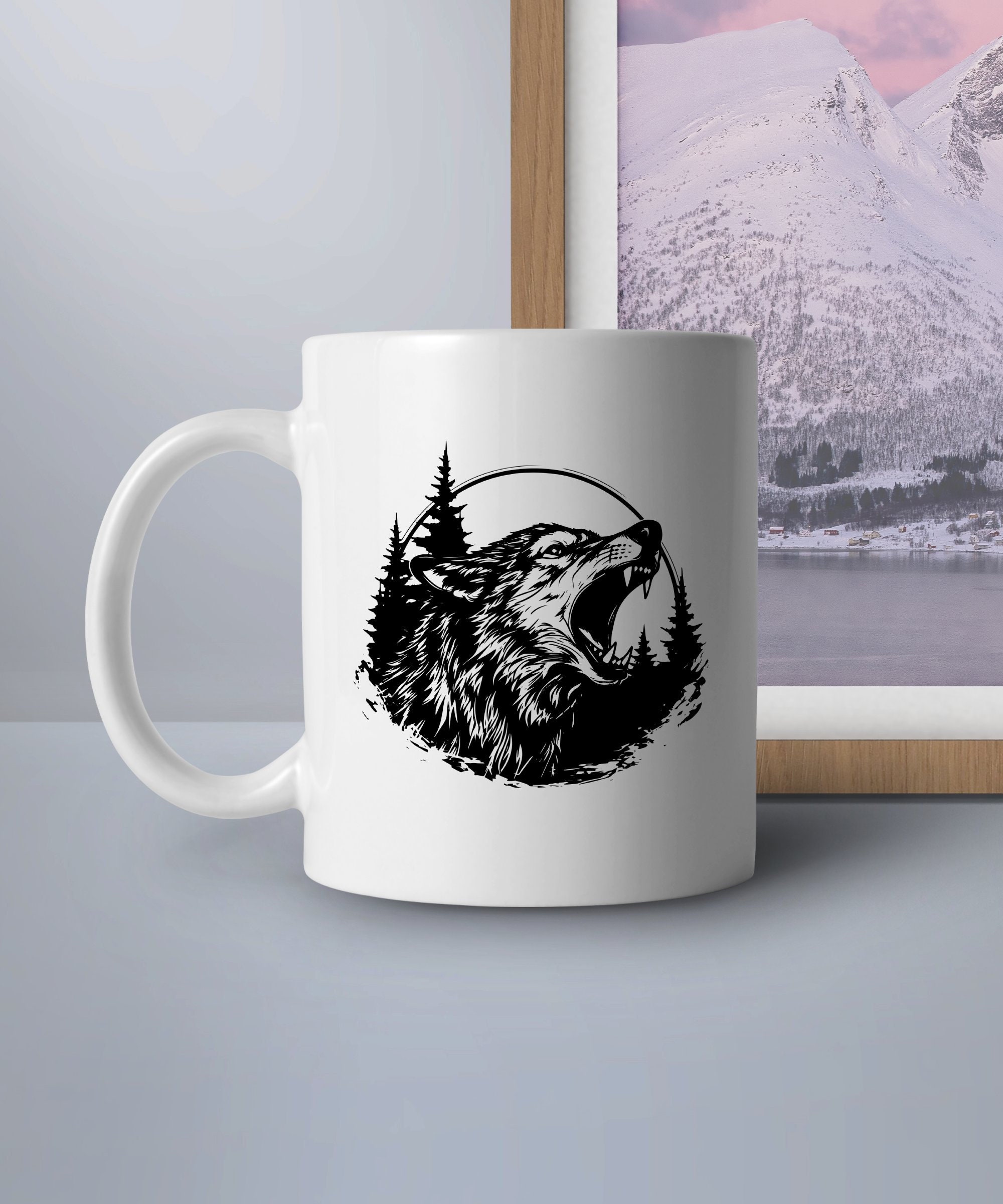 ALPHA WOLF HOWL Svg, Wild Wolf Howl Svg Files for Cricut, Wolf Predator ...