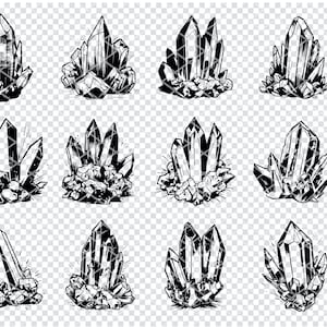 CRYSTAL MINERAL ROCK Svg, Crystal Quartz Svg Files for Cricut, Silica ...