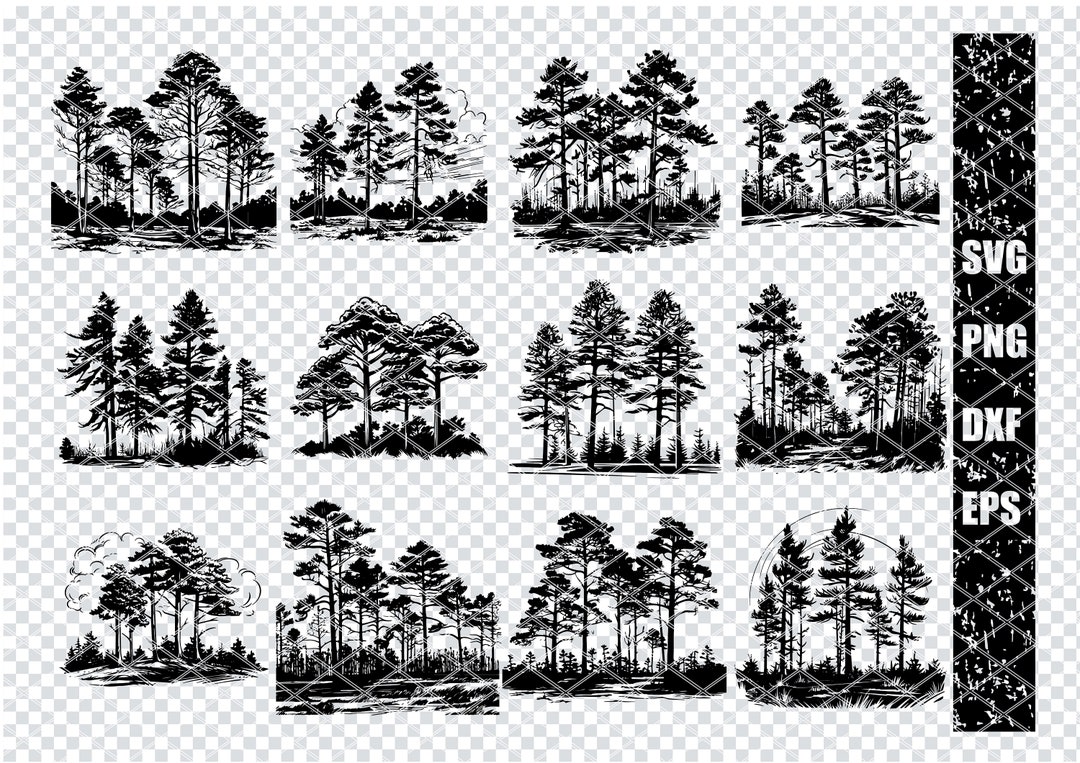 LOBLOLLY PINE TREE Svg, Longleaf Pine Tree Svg Files for Cricut ...