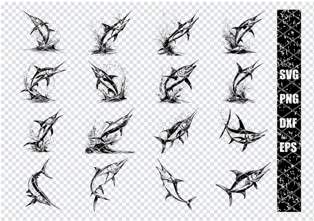 BLUE MARLIN SVG, Blue Marlin Fish Svg Files for Cricut, Blue Marlin ...