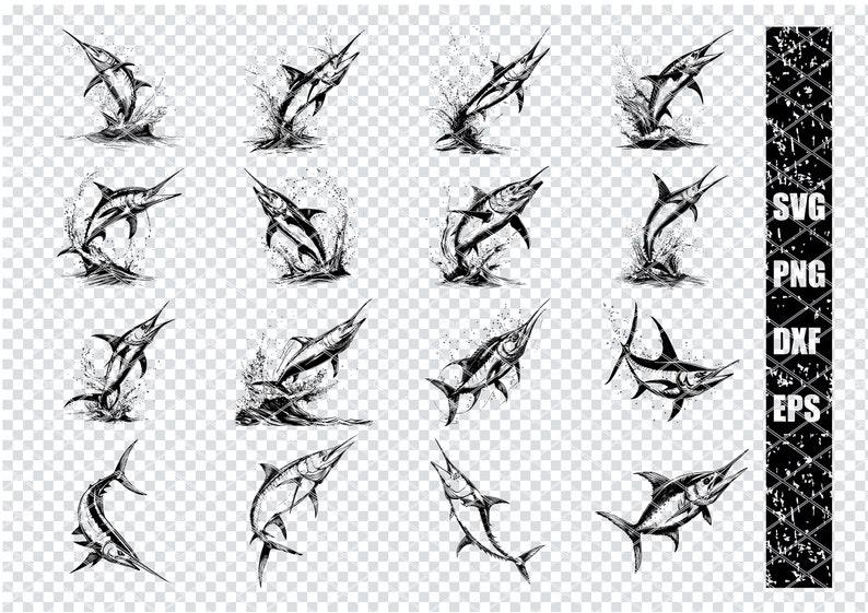 BLUE MARLIN SVG, Blue Marlin Fish Svg Files for Cricut, Blue Marlin ...