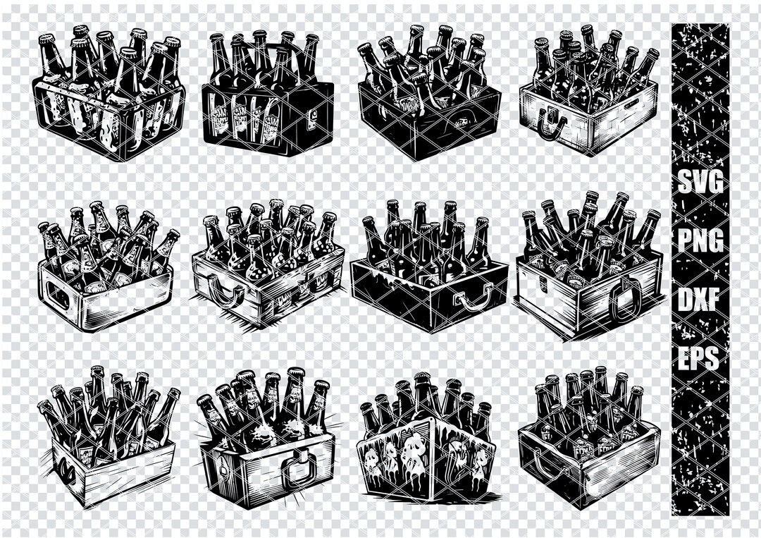 BEER CASE BOX Svg, Beer Crate Svg Files for Cricut, Beer Case Clipart ...