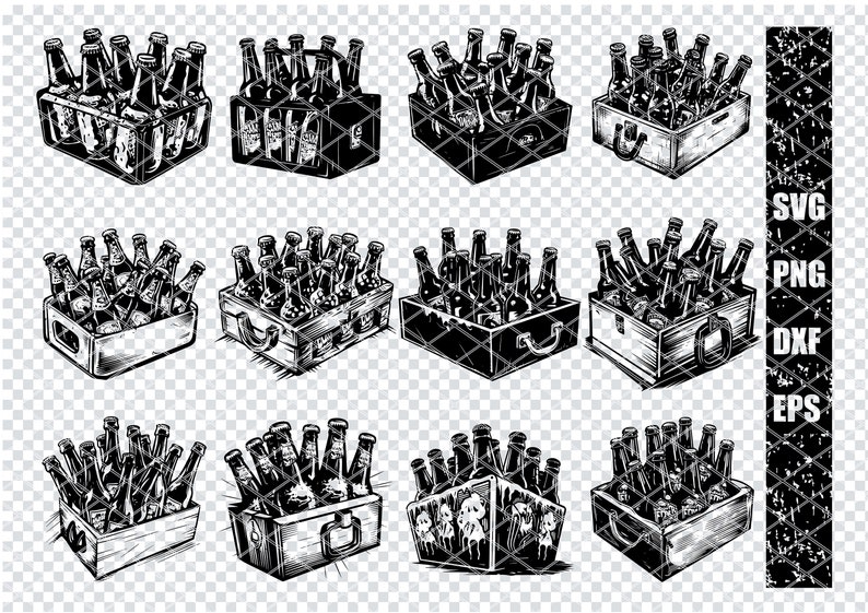 BEER CASE BOX Svg, Beer Crate Svg Files for Cricut, Beer Case Clipart ...