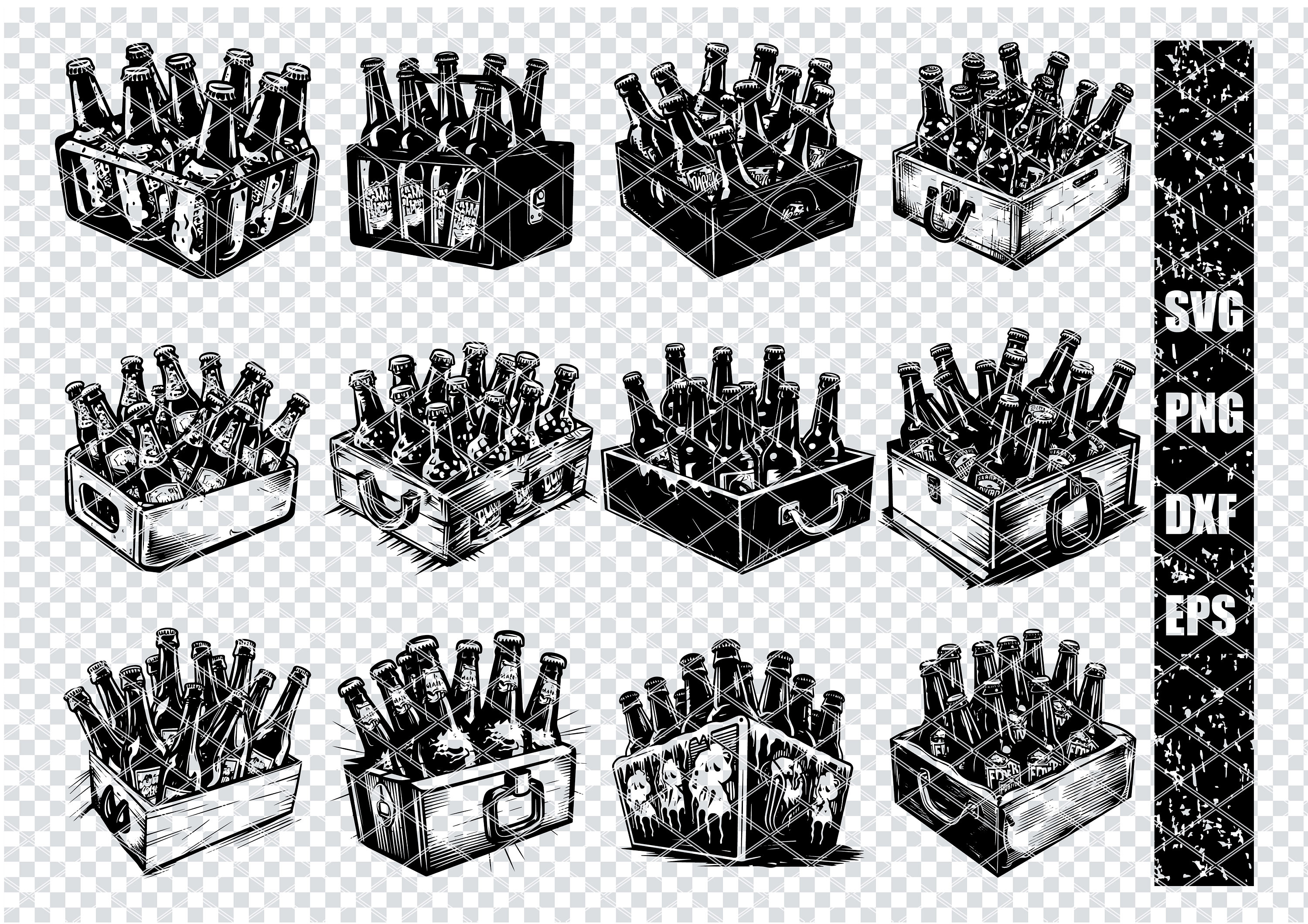 BEER CASE BOX Svg, Beer Crate Svg Files for Cricut, Beer Case Clipart ...