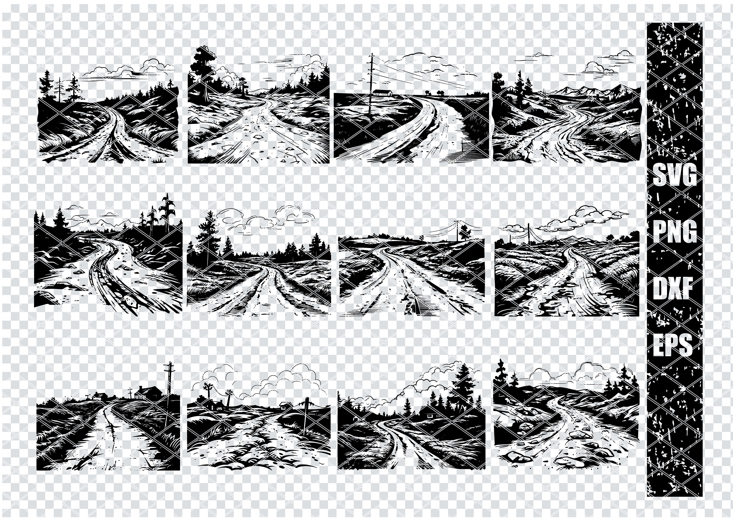 UNPAVED ROUGH ROAD Svg, Dirt Country Road Svg Files for Cricut, Rustic ...