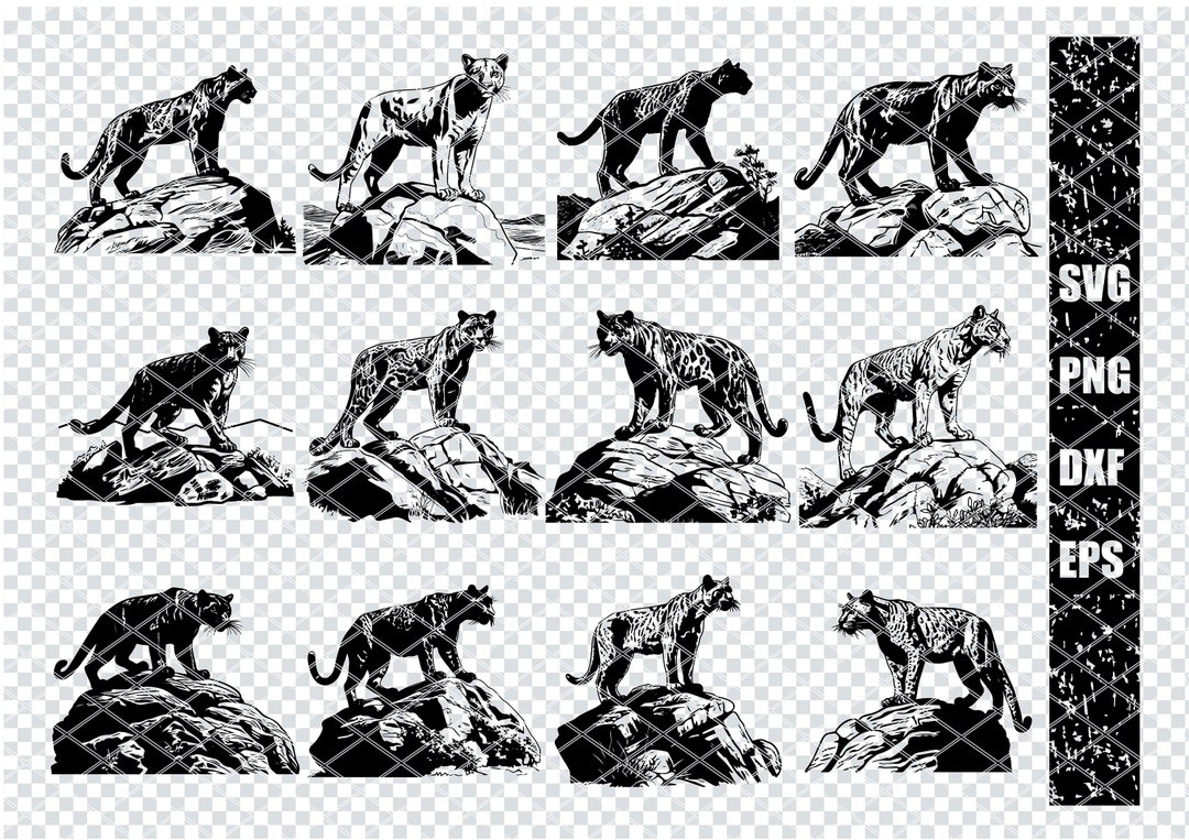 MOUNTAIN PUMA SVG, Mountain Cougar Svg Files for Cricut, Wild Mountain ...