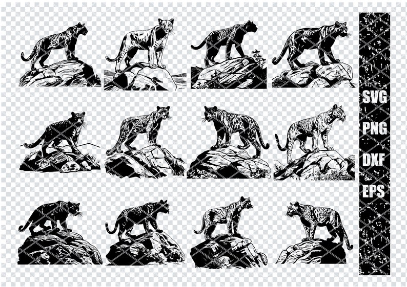 MOUNTAIN PUMA SVG, Mountain Cougar Svg Files for Cricut, Wild Mountain ...