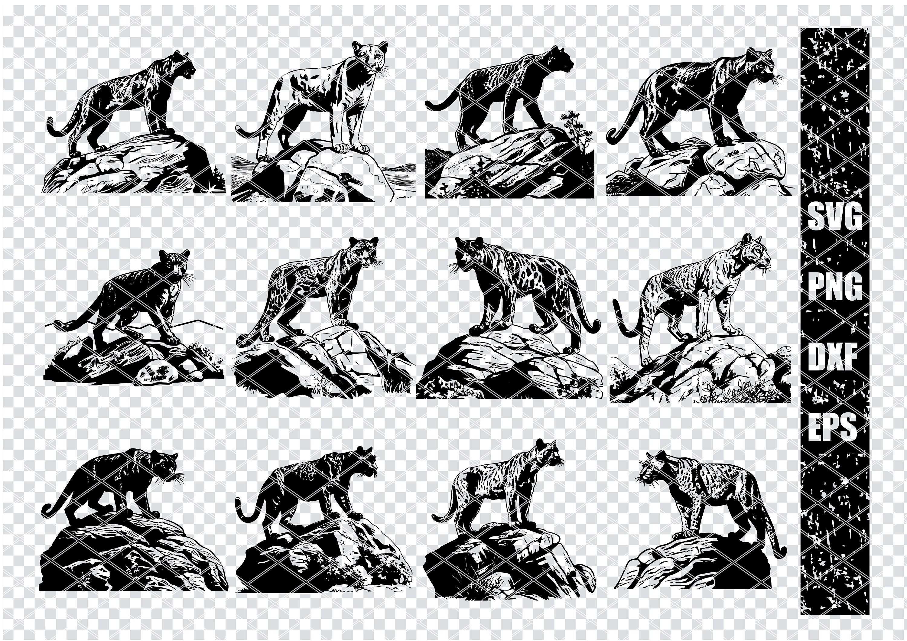 MOUNTAIN PUMA SVG, Mountain Cougar Svg Files for Cricut, Wild Mountain ...