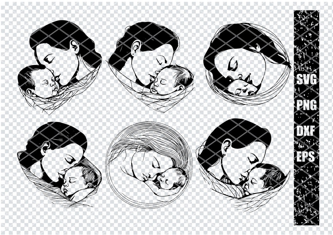 MOTHER and NEWBORN SVG, Mother and Baby Svg Files for Cricut, Mother ...