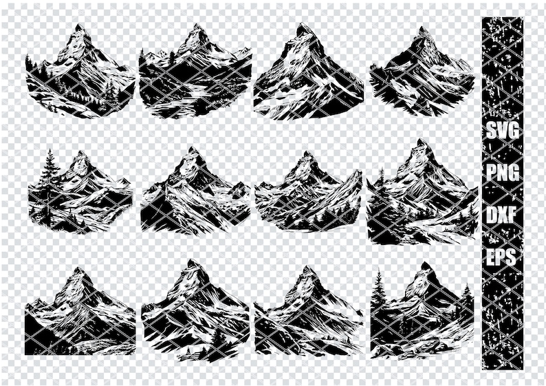 MOUNT MATTERHORN SVG, Matterhorn Swiss Alps Svg Files for Cricut ...