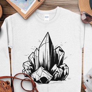 CRYSTAL MINERAL ROCK Svg, Crystal Quartz Svg Files for Cricut, Silica ...