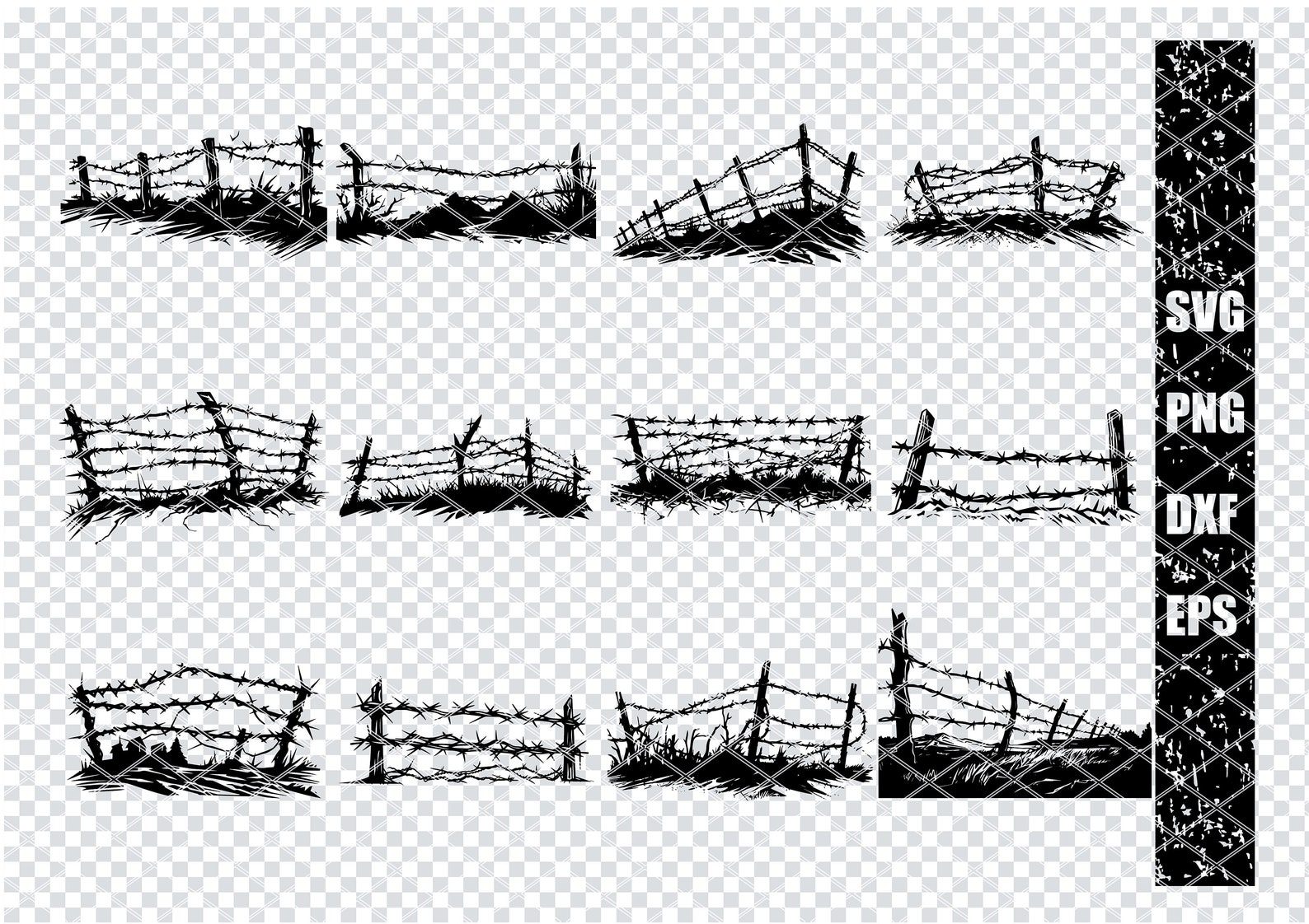 BARBED WIRE SVG, Barbed Wire Fence Svg Files for Cricut, Barbed Wire ...