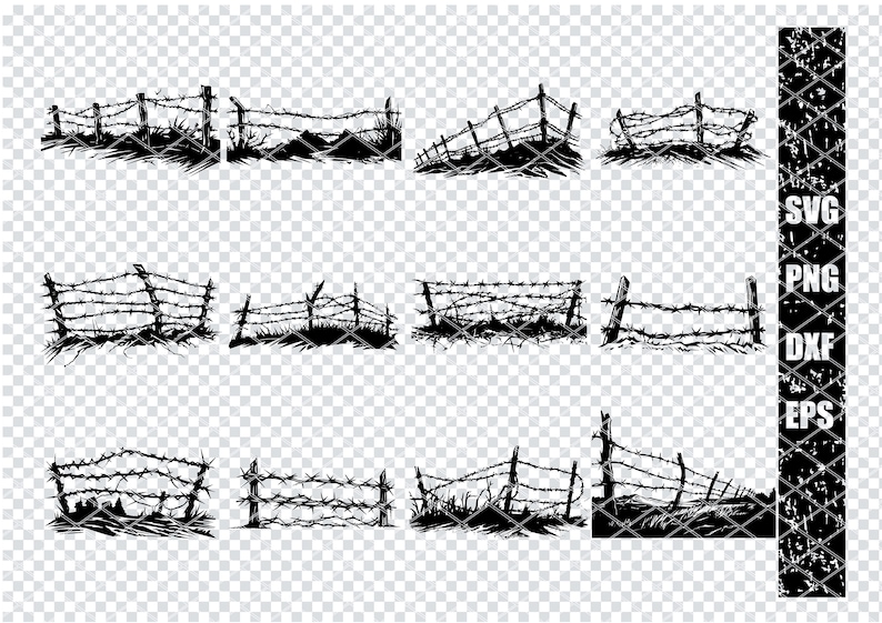 BARBED WIRE SVG, Barbed Wire Fence Svg Files for Cricut, Barbed Wire ...