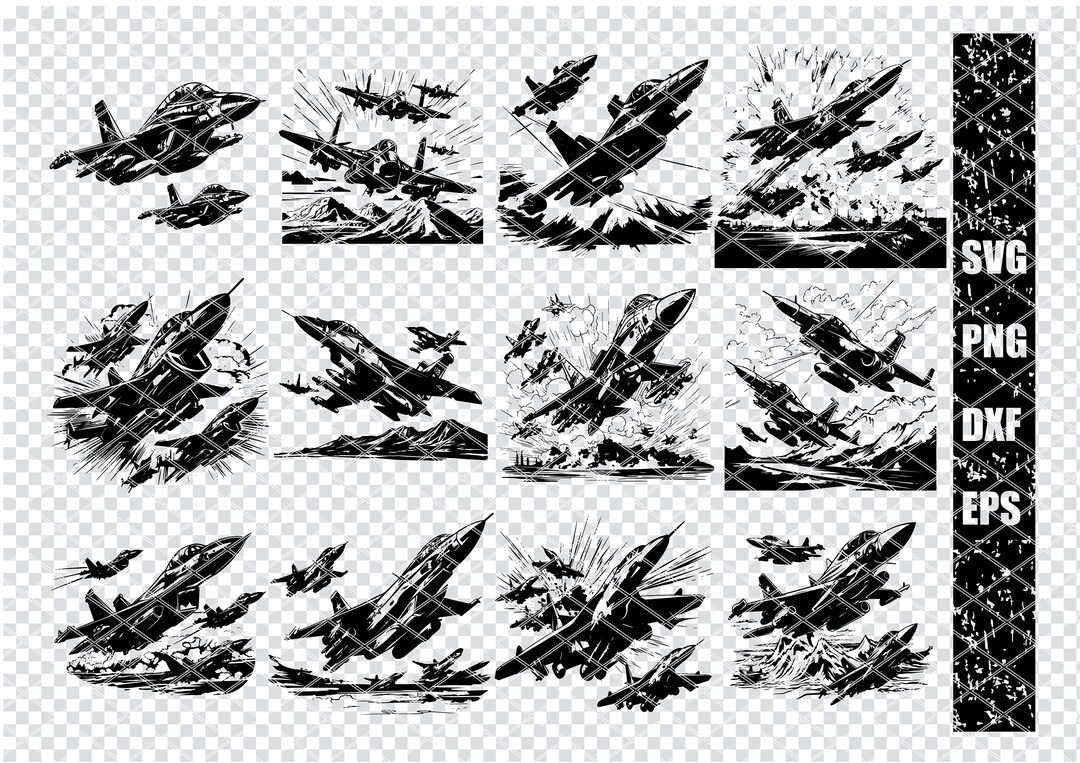 FIGHTER JETS SVG, Fighter Bomber Jets Svg Files for Cricut, Jet ...