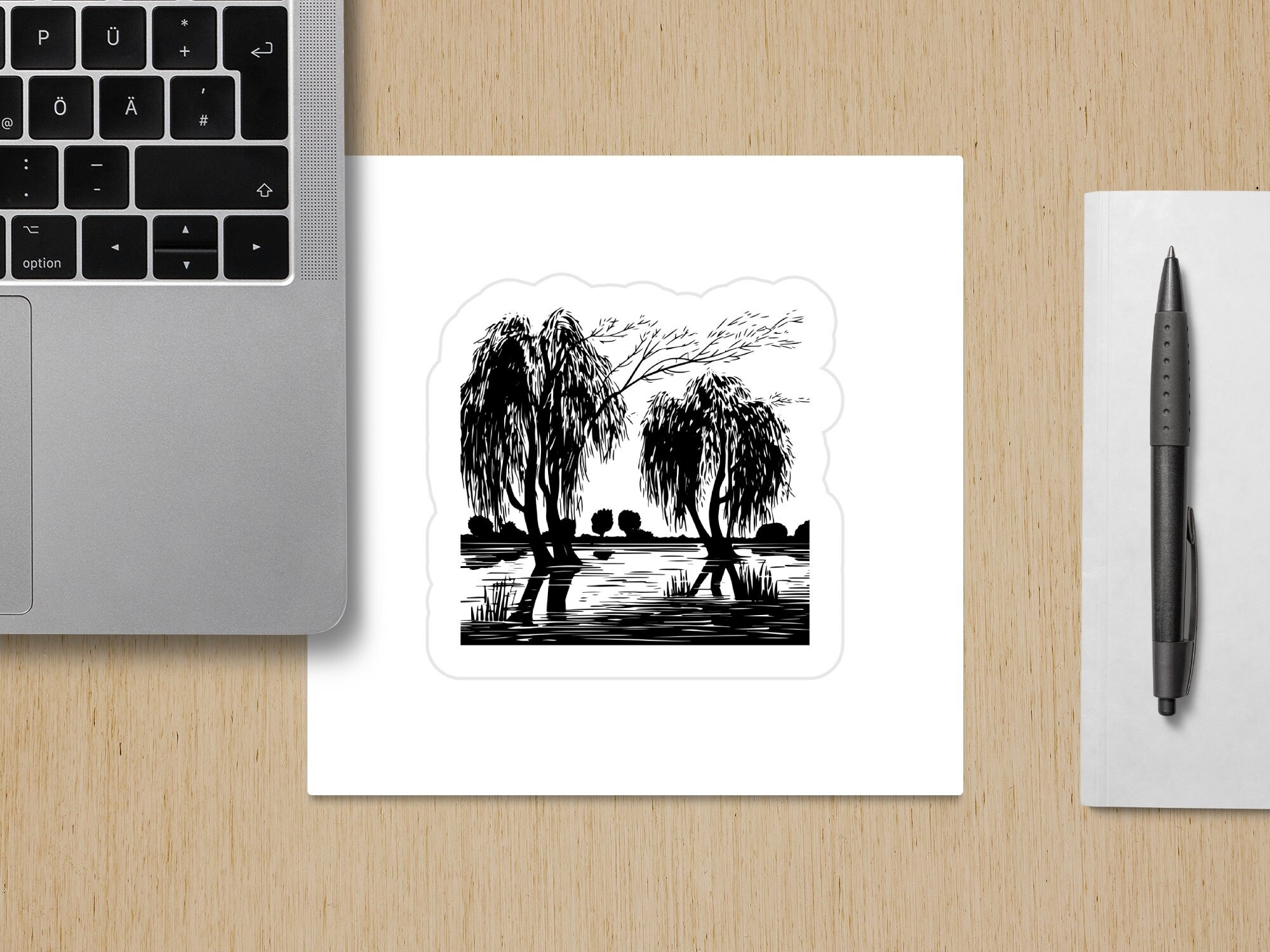 WILLOW SALIX TREE Svg, Swamp Willow Tree Svg Files for Cricut, Marsh ...