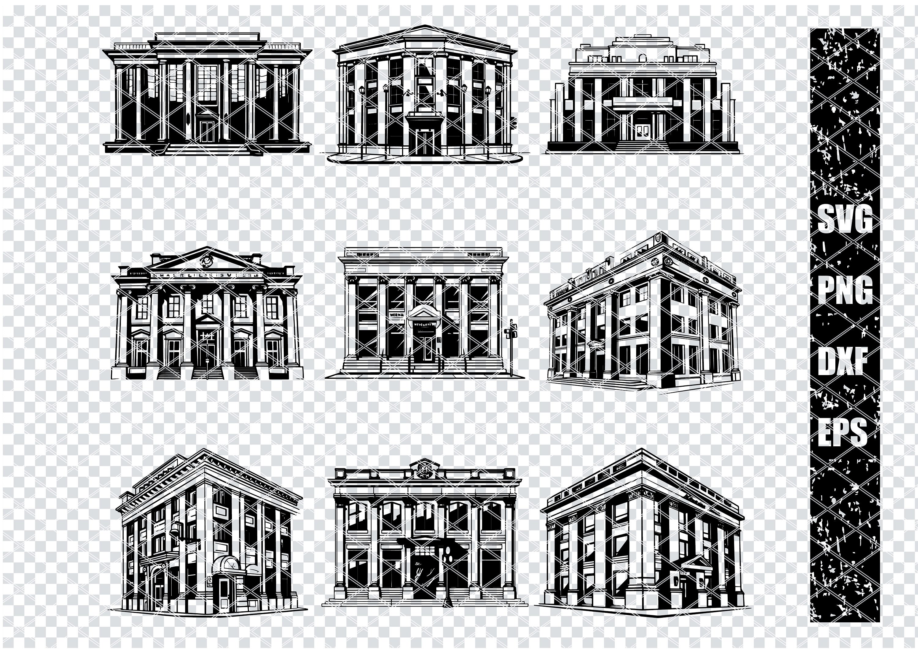 BANK BUILDING SVG, Bank Building Svg Files for Cricut, Bank Building ...