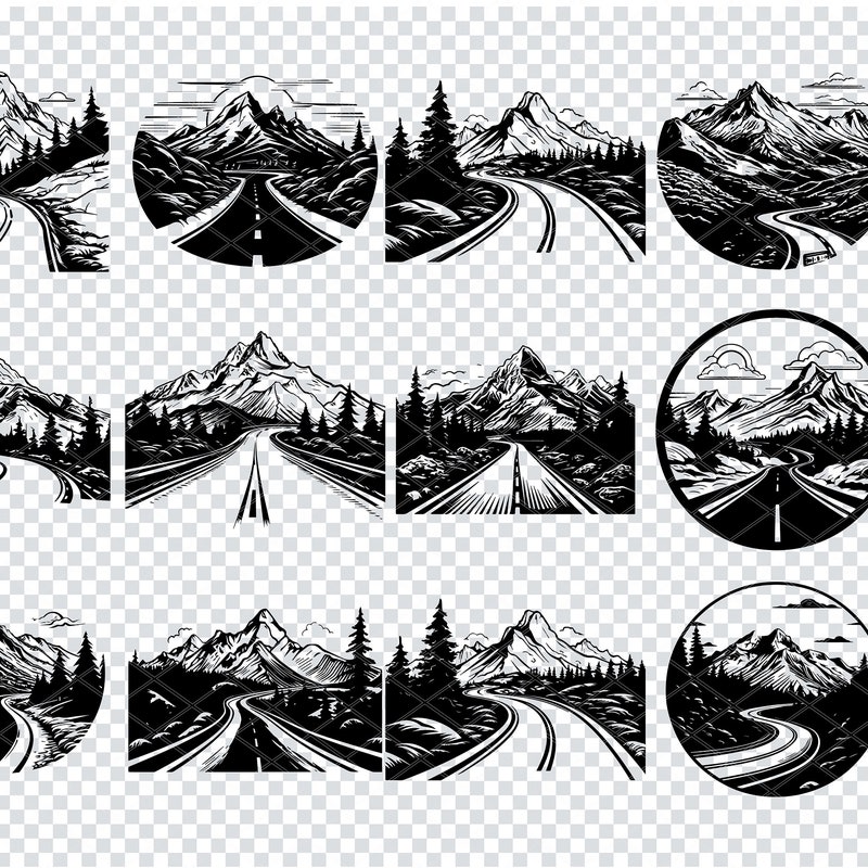 Mountain With Road Image - Etsy