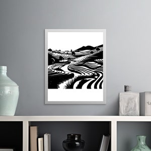 RICE FIELD SVG, Rice Field Terraces Svg Files for Cricut, Rural Asia ...
