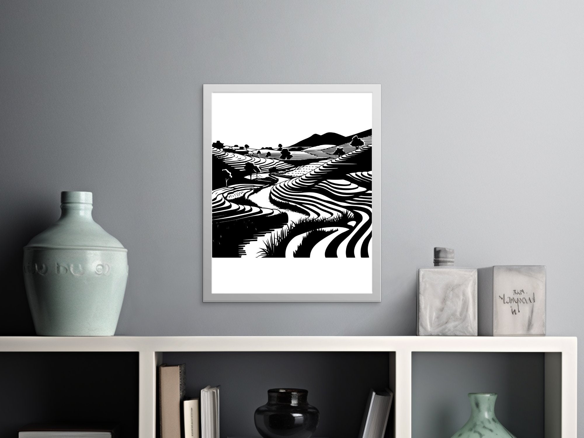 RICE FIELD SVG, Rice Field Terraces Svg Files for Cricut, Rural Asia ...