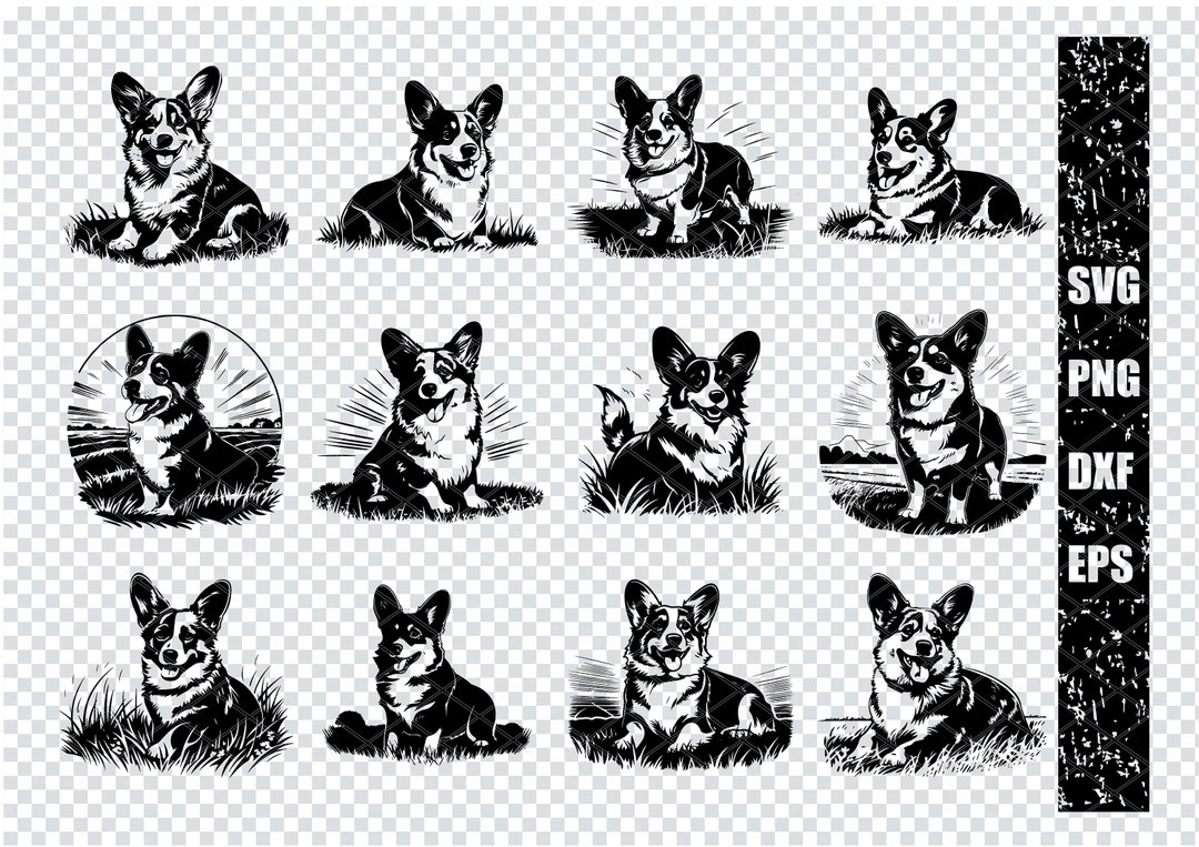 PEMBROKE WELSH CORGI Svg, Corgi Clipart, Corgi Svg Files for Cricut ...