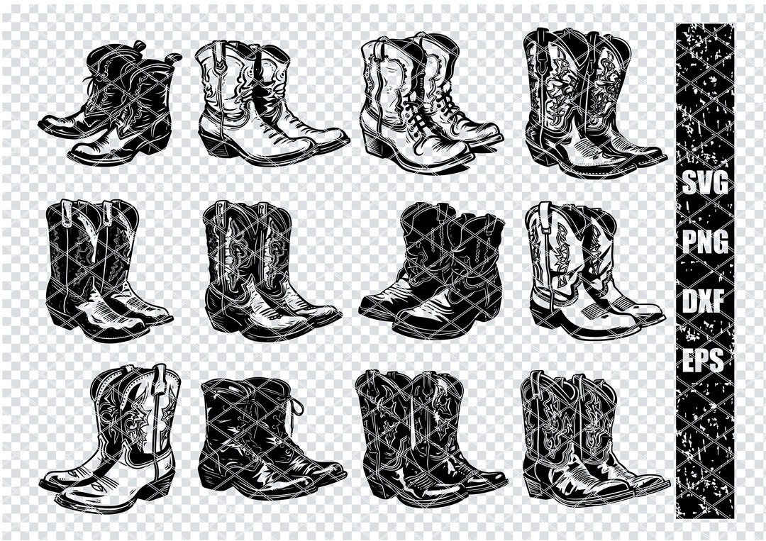 COWBOY BOOTS SVG, Cowboy Boots Svg Files for Cricut, Western Boots ...