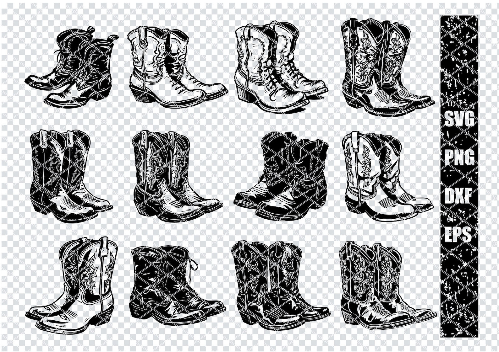 COWBOY BOOTS SVG, Cowboy Boots Svg Files for Cricut, Western Boots ...