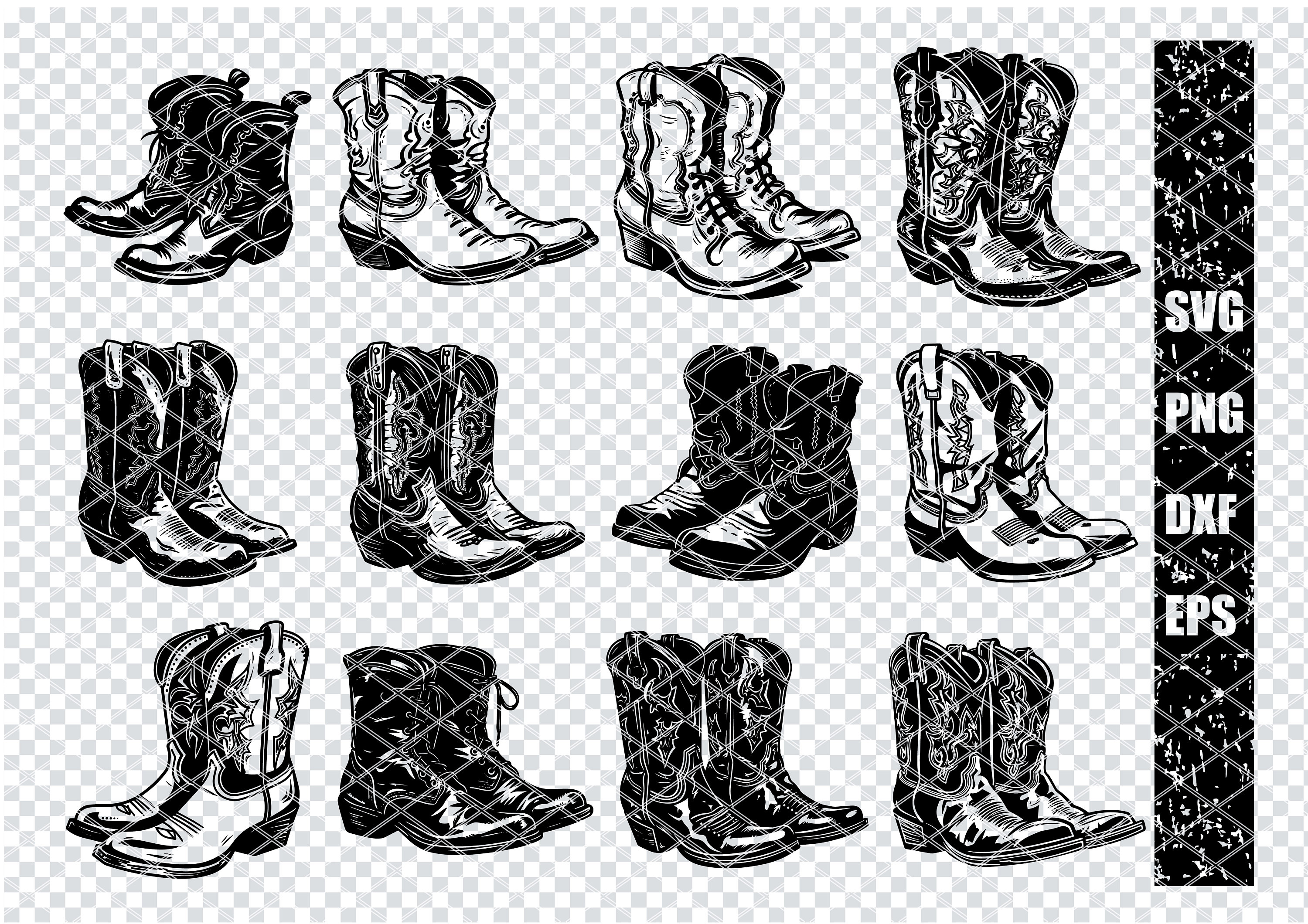 COWBOY BOOTS SVG, Cowboy Boots Svg Files for Cricut, Western Boots ...